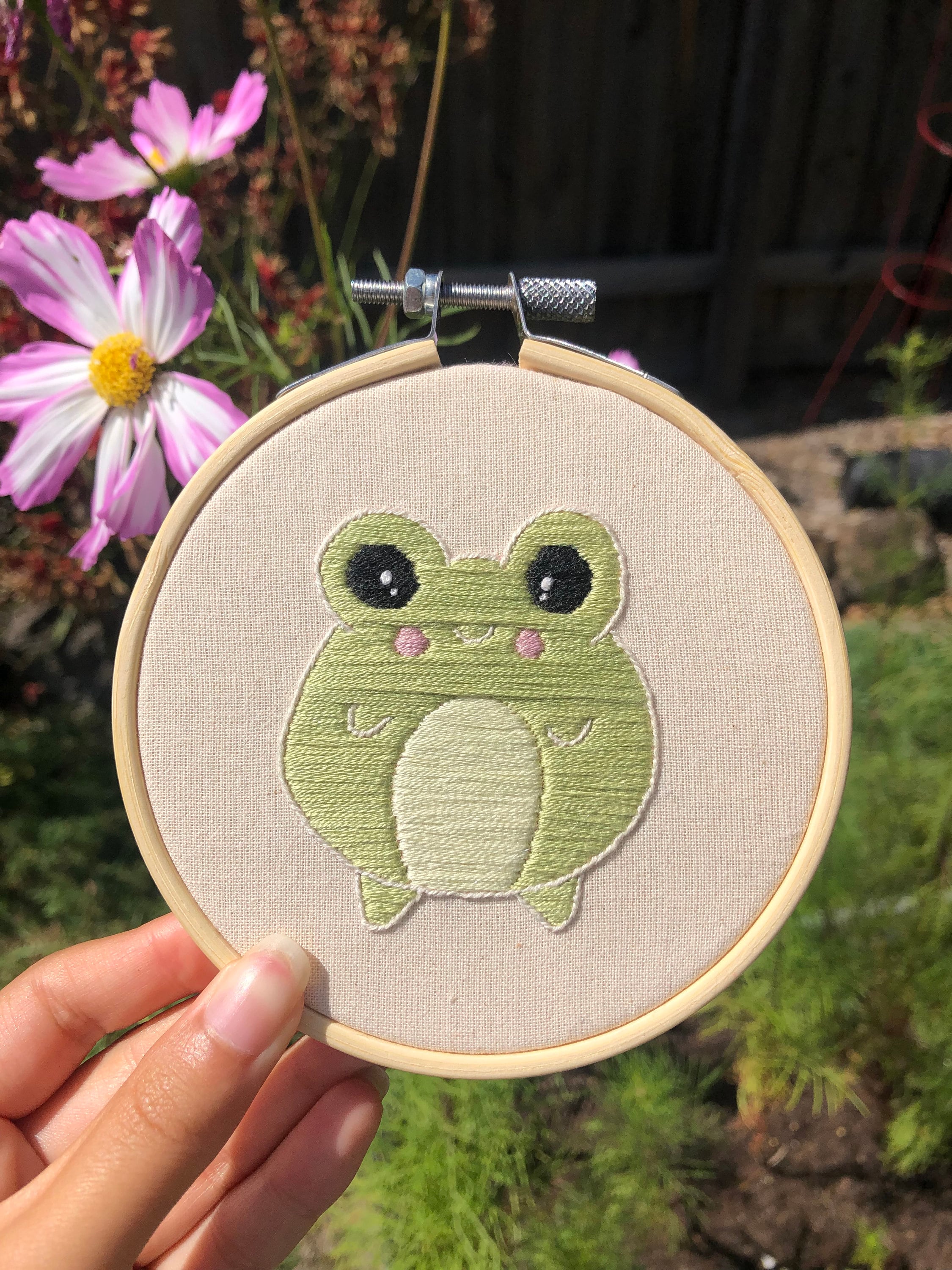 Frog Embroidery Pattern | Digital Download Pattern | Paint With Threads ...