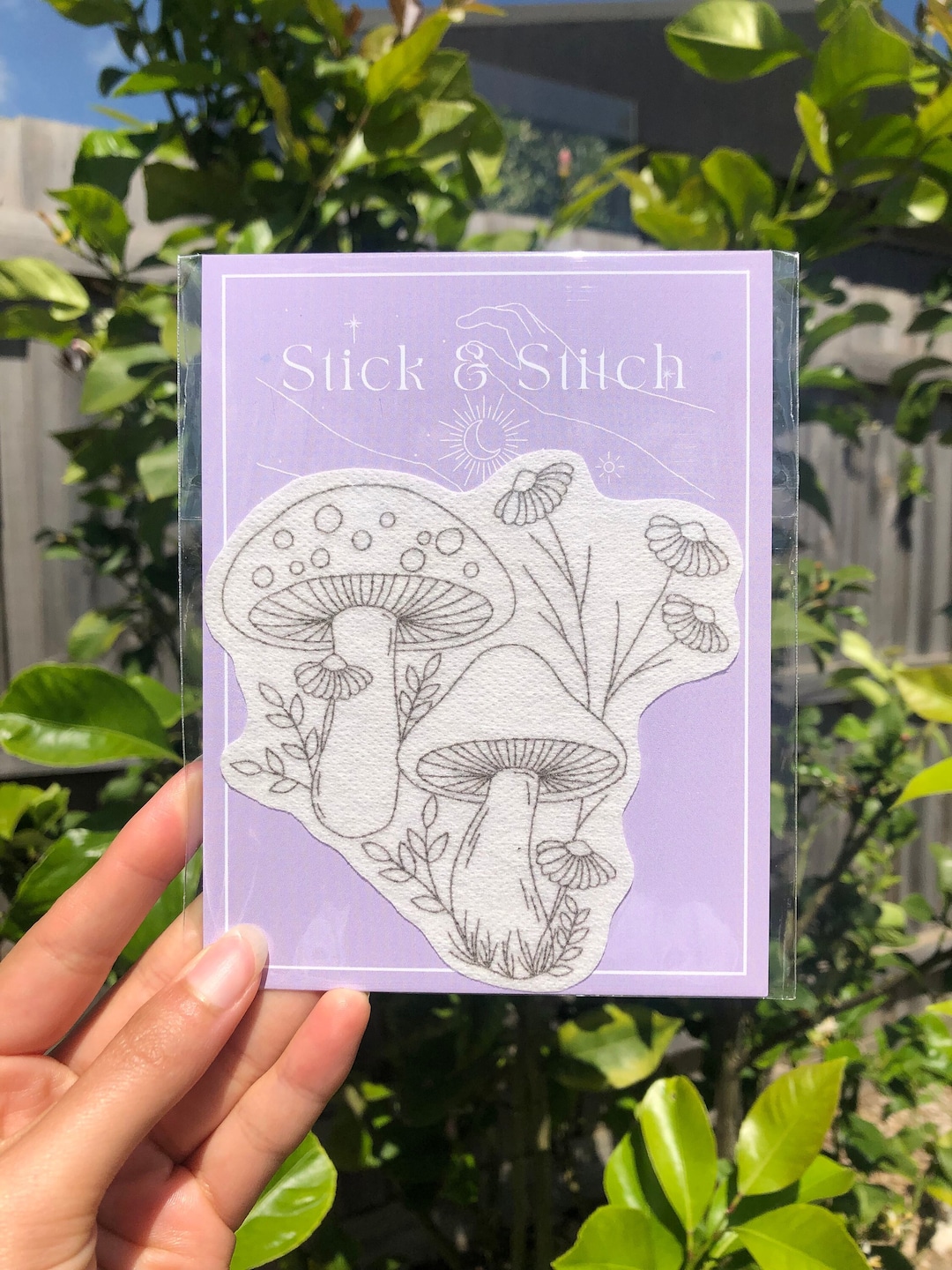 Mushroom Garden Stick & Stitch Pack | Hand Embroidery | DIY Stitching ...