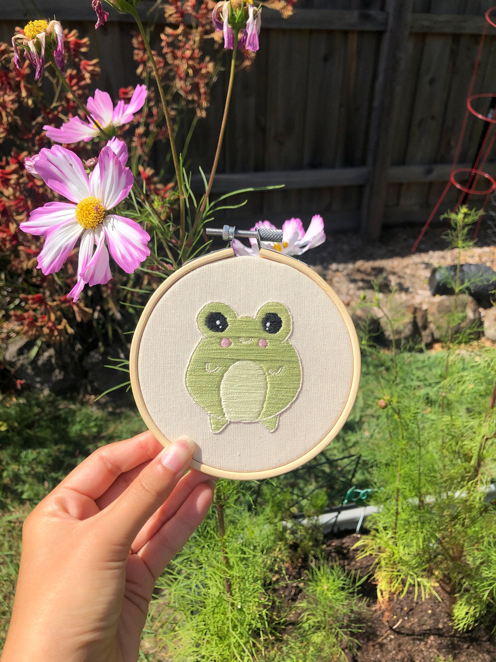 Frog Embroidery Pattern | Digital Download Pattern | Paint With Threads ...