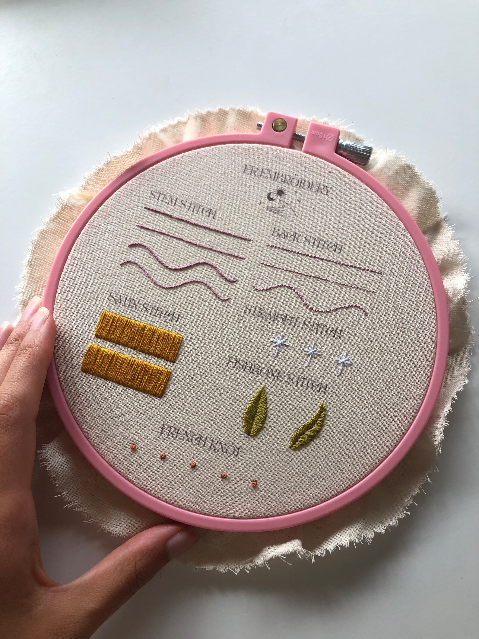 Beginner Hand Embroidery Practice Stitch Pattern Digital Download ...