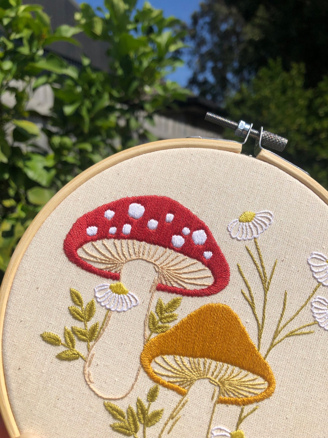 Mushroom Garden Embroidery Pattern | Digital Download Pattern | Paint ...