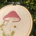 Mini Red Mushroom Digital Pattern Hand Embroidery Paint - Etsy