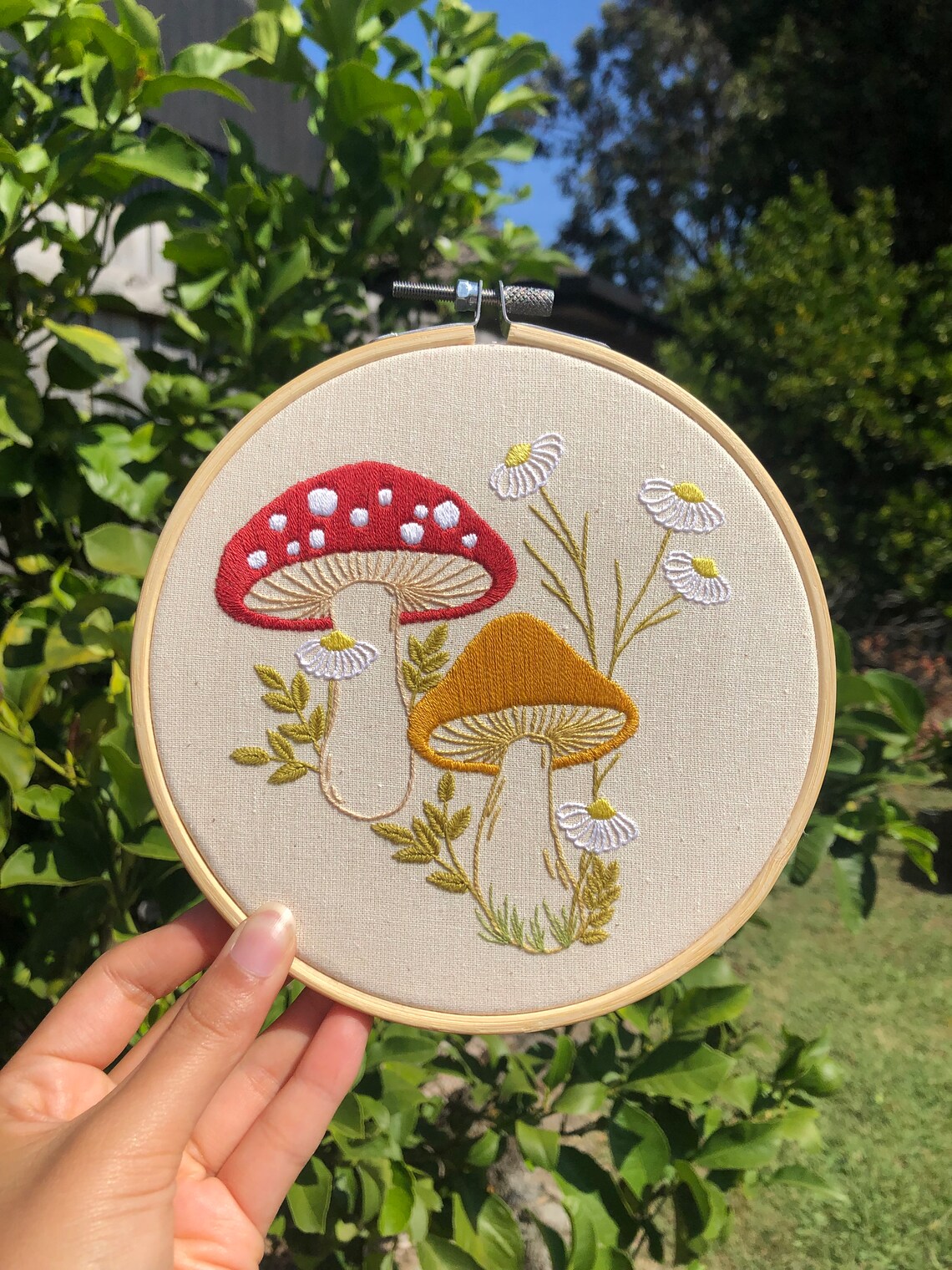 Mushroom Garden Embroidery Pattern | Digital Download Pattern | Paint ...