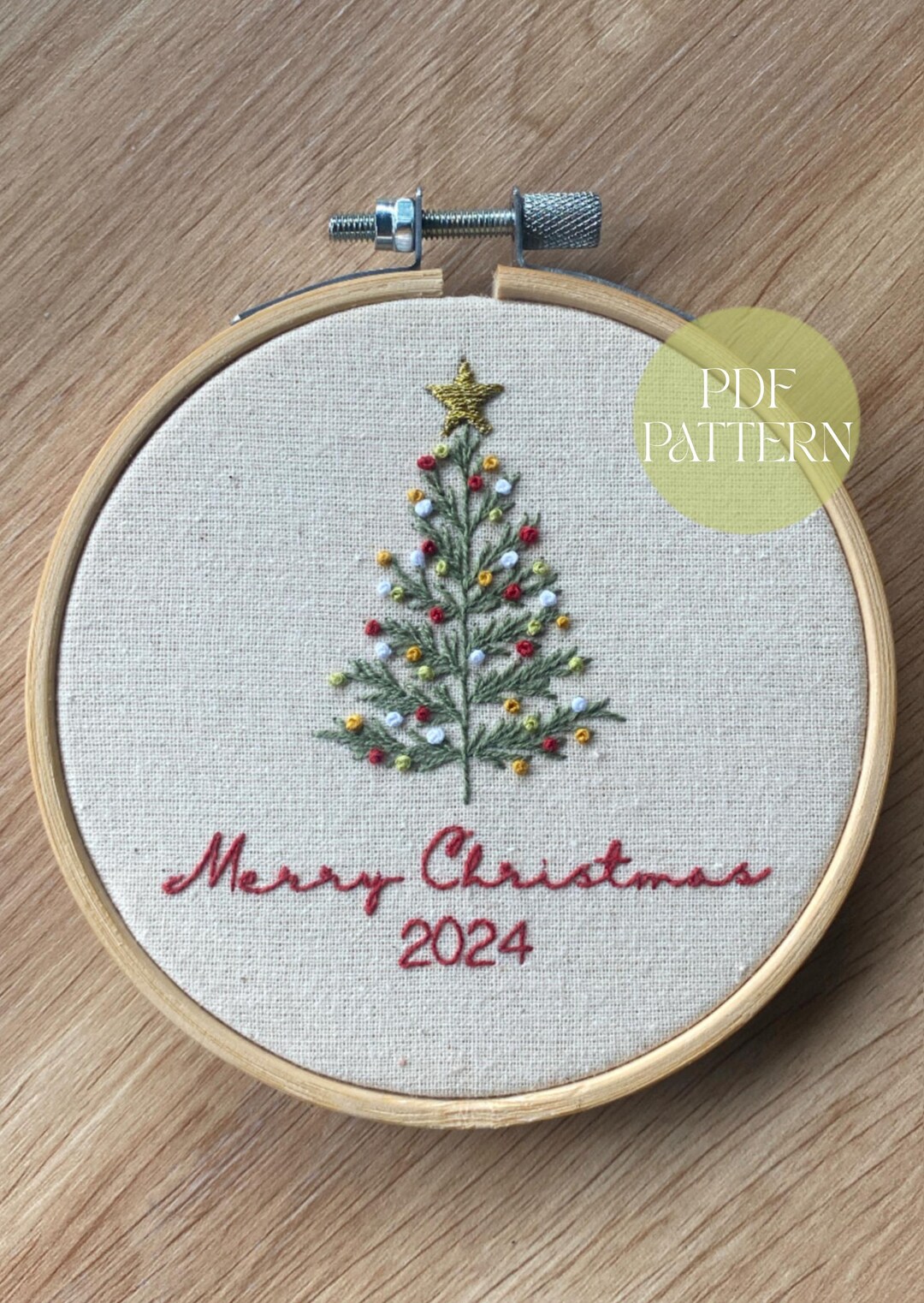 Christmas Tree Embroidery Pattern | Digital Download Pattern | Paint ...