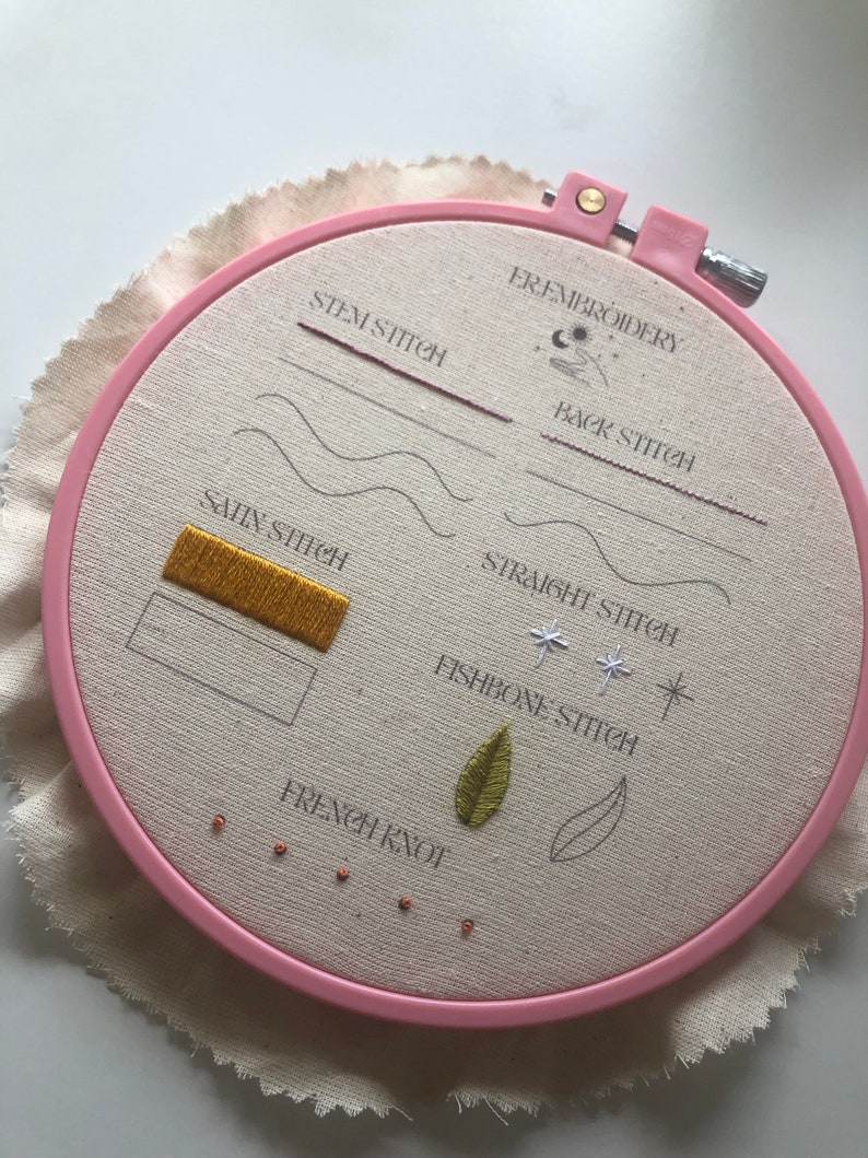 Beginner Hand Embroidery Practice Stitch Pattern Digital Download ...