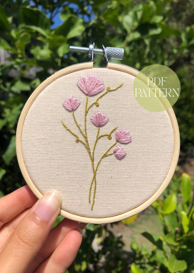 Sweet Pea Embroidery Pattern Digital Download Pattern Paint With ...