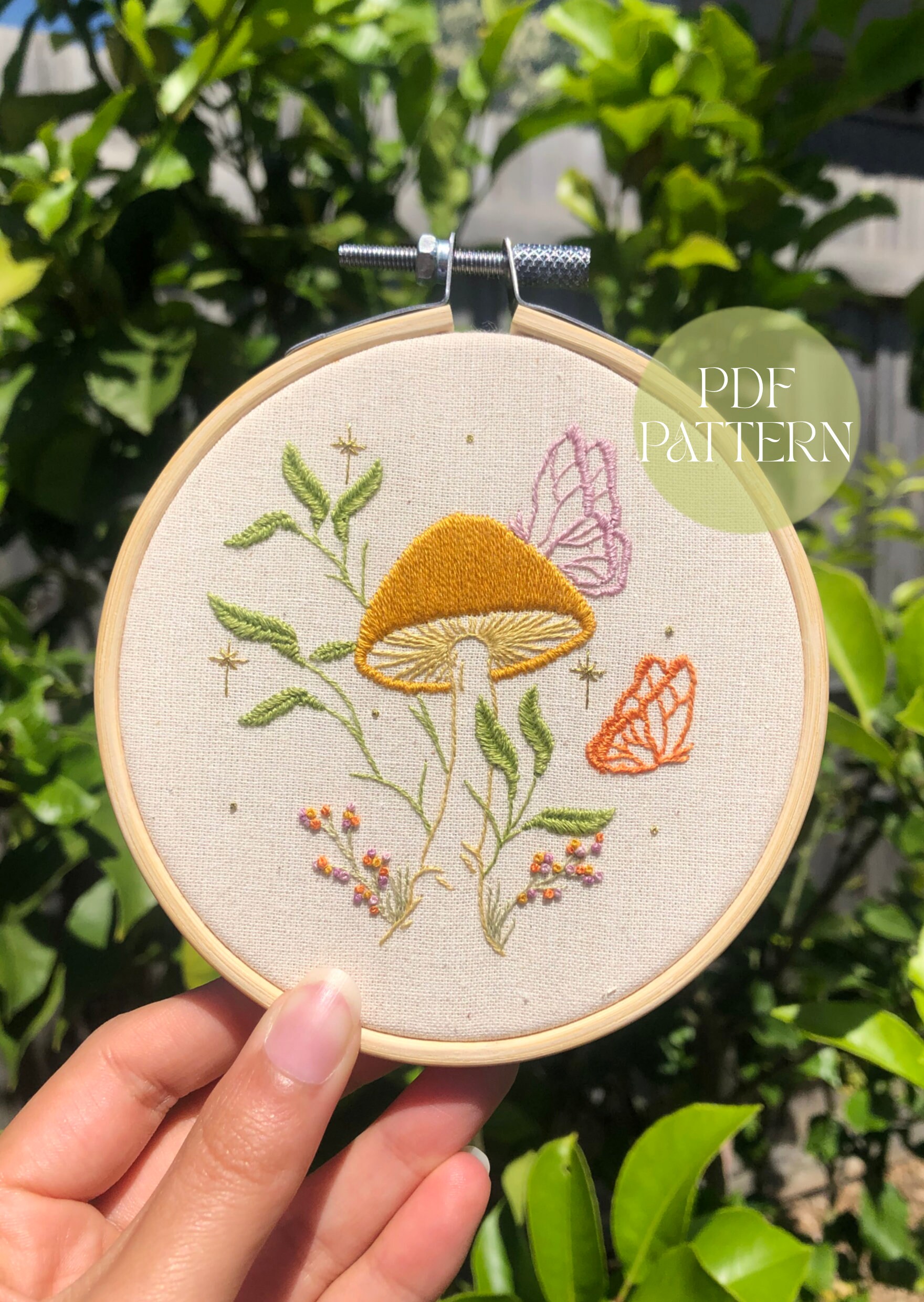 Fairy Garden Hand Embroidery Pattern Digital Download Pattern Paint ...
