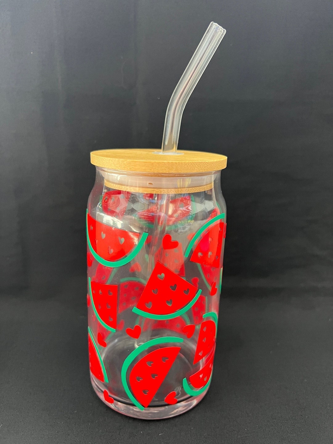 16oz Watermelon Glass Libbey - Etsy
