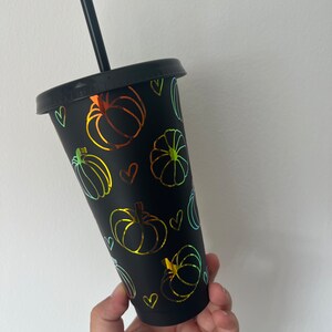 Holographic Pumpkin 24 Oz Reusable Cold Cup - Etsy