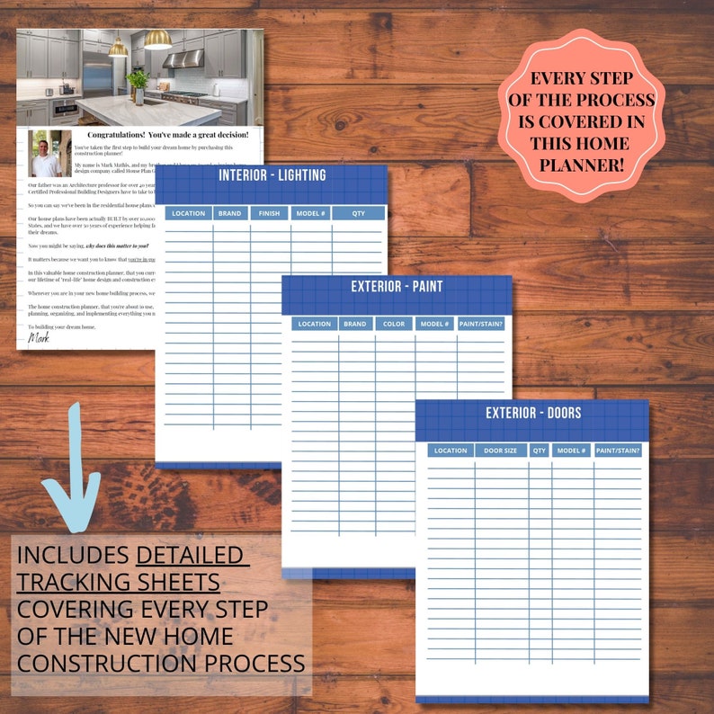 Printable New Home Construction Planner Digital Organization | Etsy