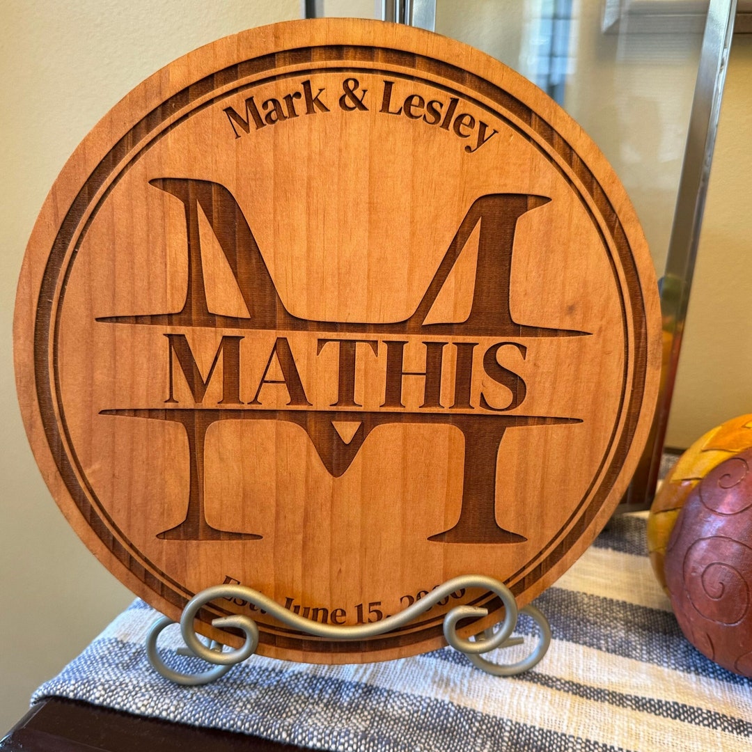 Custom Lazy Susan for Dining Table With Round Turntable - Family Name ...