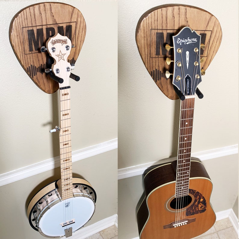 Guitar Pick Shaped Wall Rack Handmade Wooden Guitar Stand - Etsy