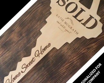 Personalized Realtor Key Closing Realty House Sold Acrylic - Etsy