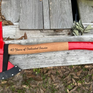 Personalized Firefighter Axe Hatchet With Red Wooden Handle - Fireman ...