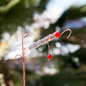 Hummingbird Wand Feeder That's Hand Held - Beautiful All Copper Nectar ...