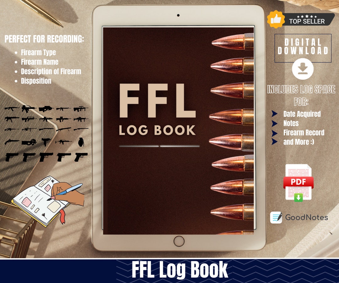 FFL Log Book Federal Firearms License Record and Tracker for - Etsy