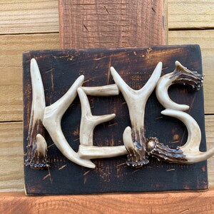 Rustic Deer Antler Horns Keychain Holder for Home or Business Handmade ...
