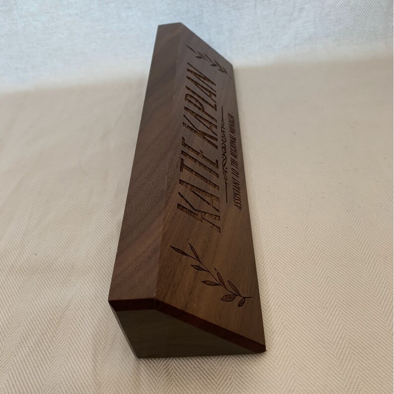 Personalized Desk Name Plate Engrave Any Text & Graphic on - Etsy