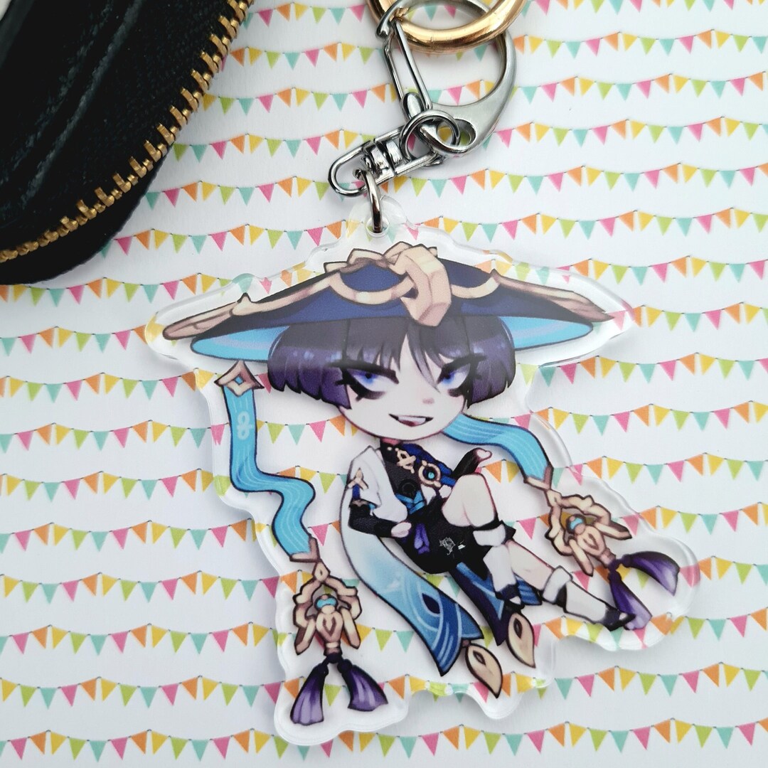 The Wanderer Scaramouche | Double Sided Acrylic Charm | Keychain Gift ...