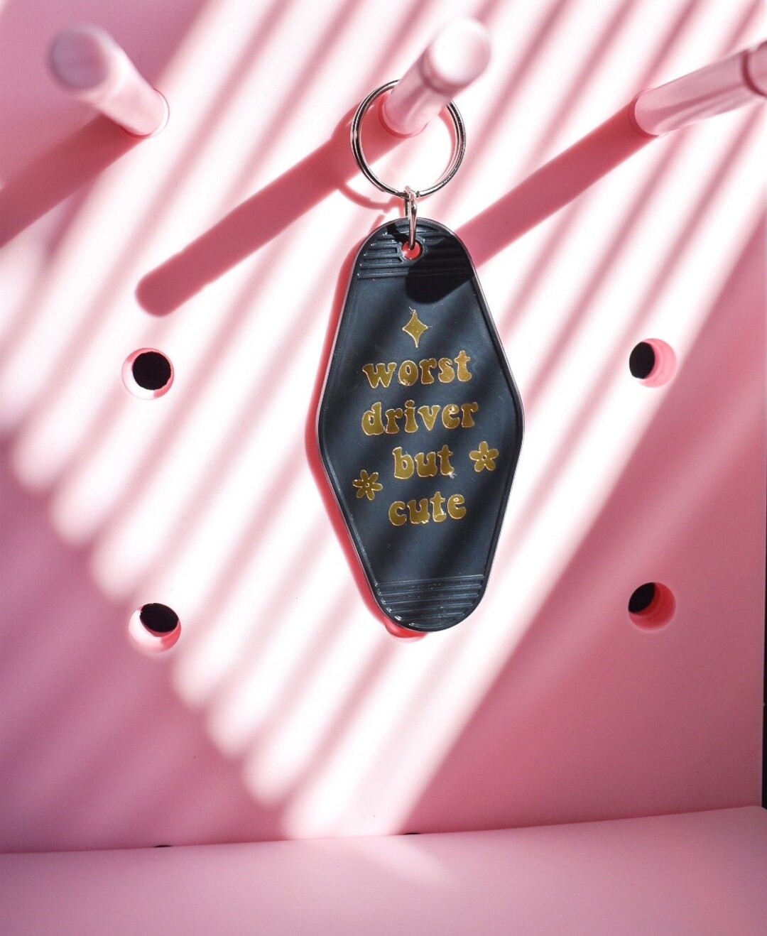 Worst Driver but Cute Motel Keychain, Motel Keychain, Keychain, Bad ...