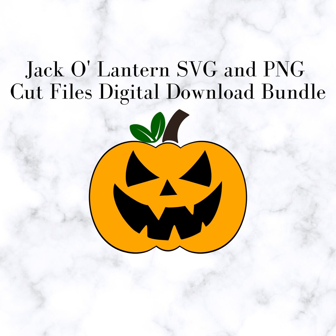 Jack O' Lantern SVG and PNG Cut Files, Digital Download Bundle - Etsy