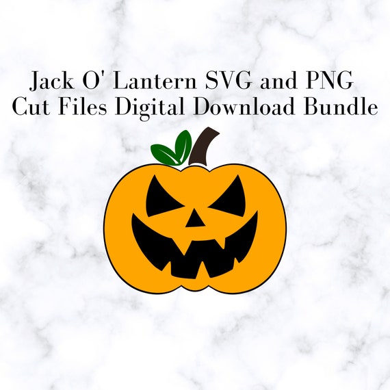 Jack O' Lantern SVG and PNG Cut Files Digital Download | Etsy