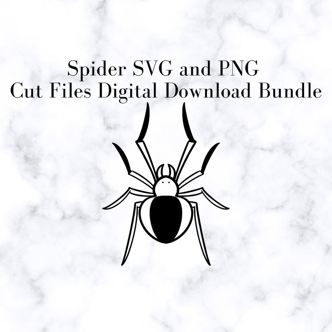 Spider SVG and PNG Cut Files, Digital Download Bundle - Etsy UK