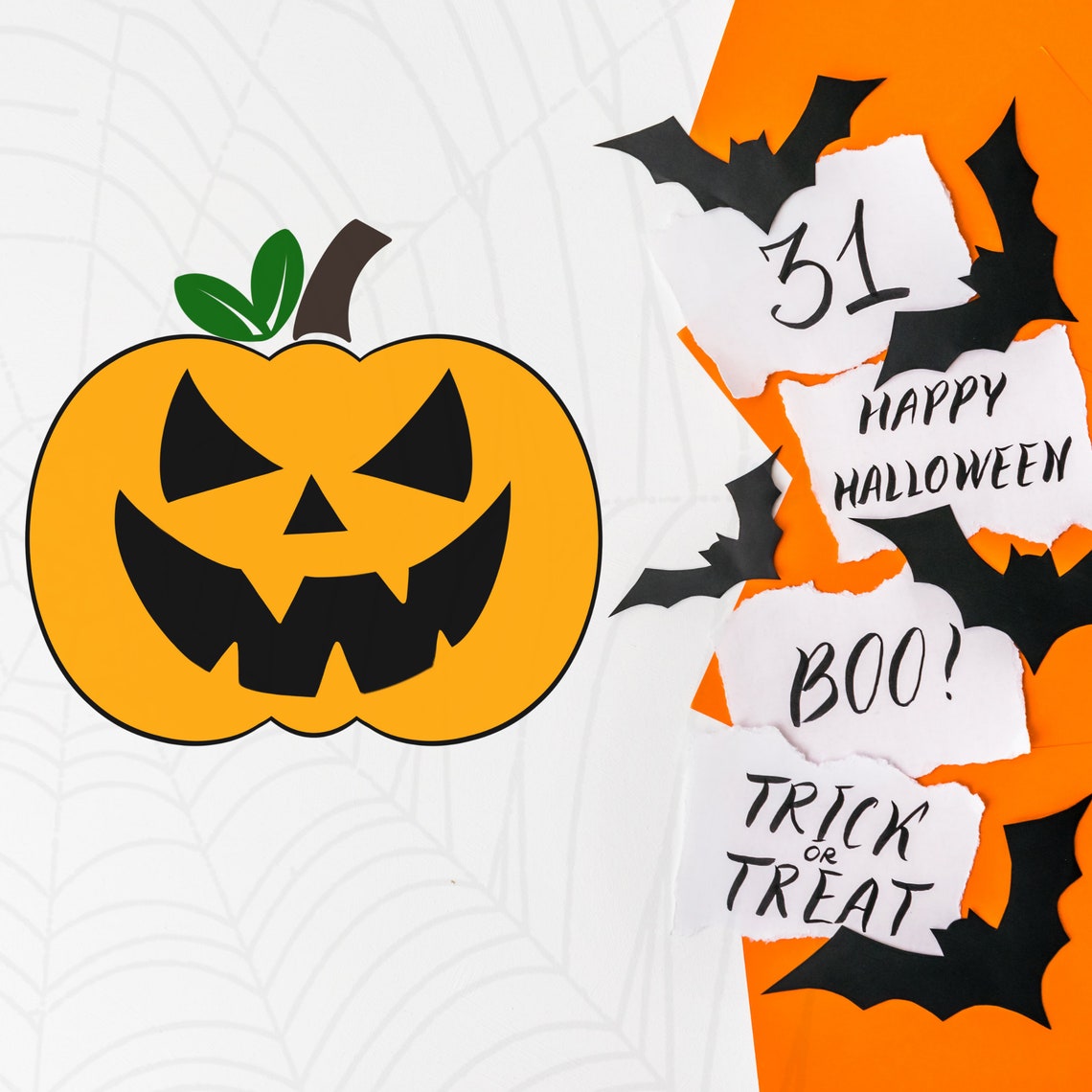Jack O' Lantern SVG and PNG Cut Files, Digital Download Bundle - Etsy