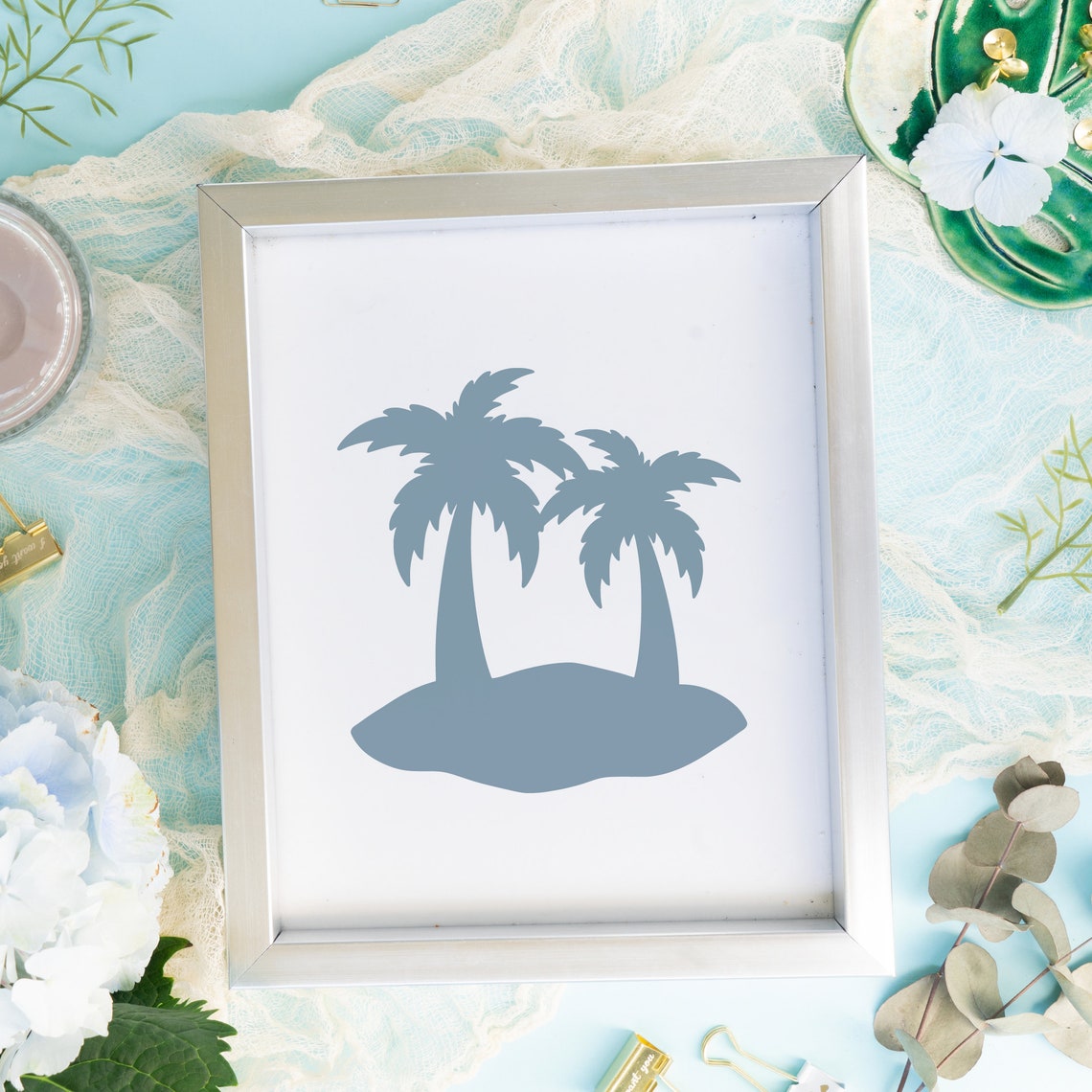 Palm Tree Island SVG and PNG Cut Files, Digital Download Bundle - Etsy