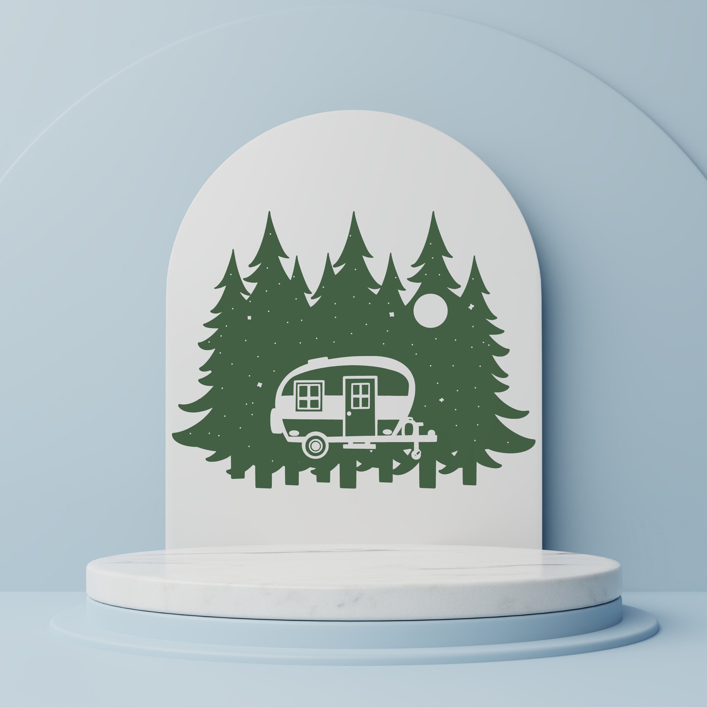 Camping Scene SVG and PNG Cut File Duo, Digital Download Bundle - Etsy