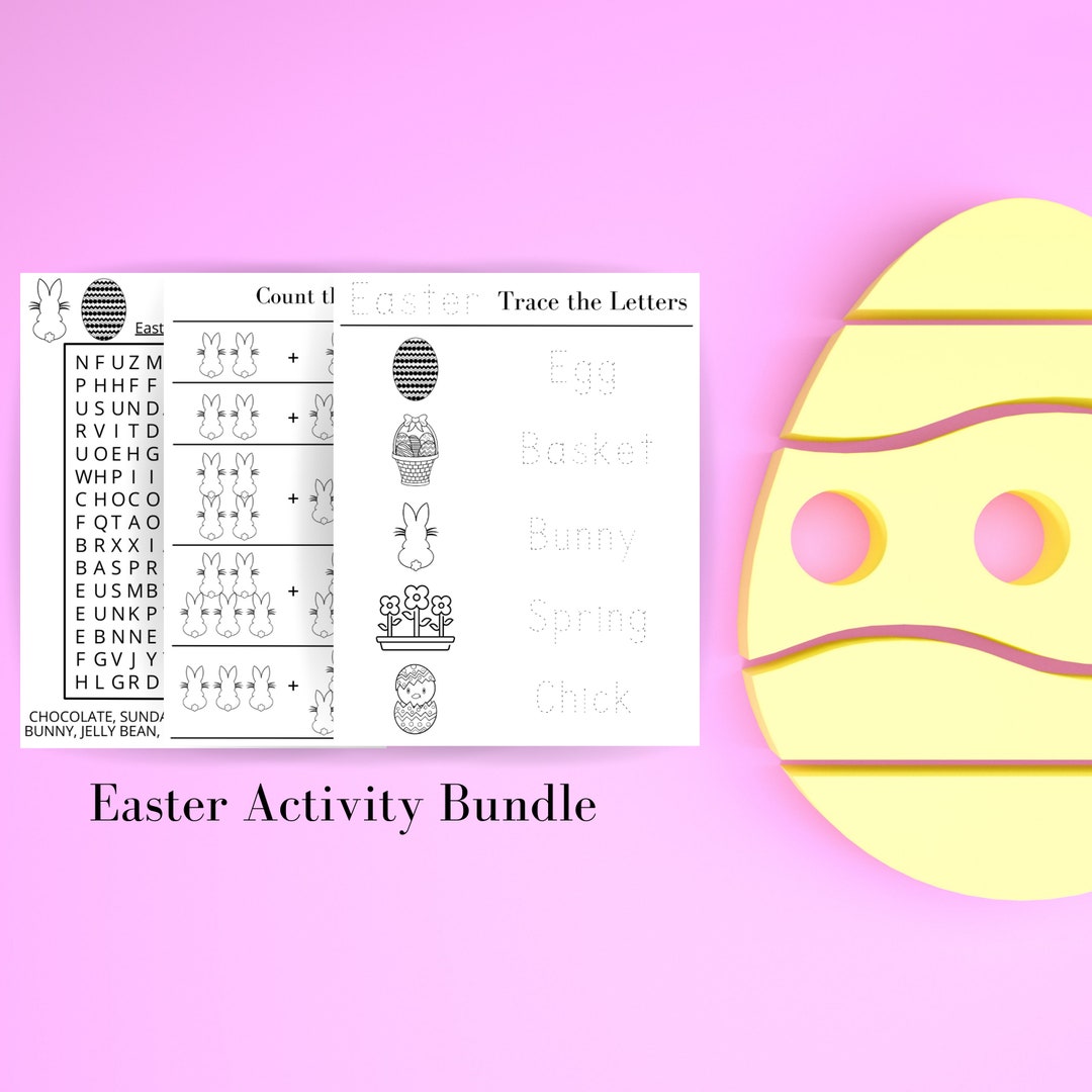 Easter Activity Bundle, PNG Printable Digital Download - Etsy