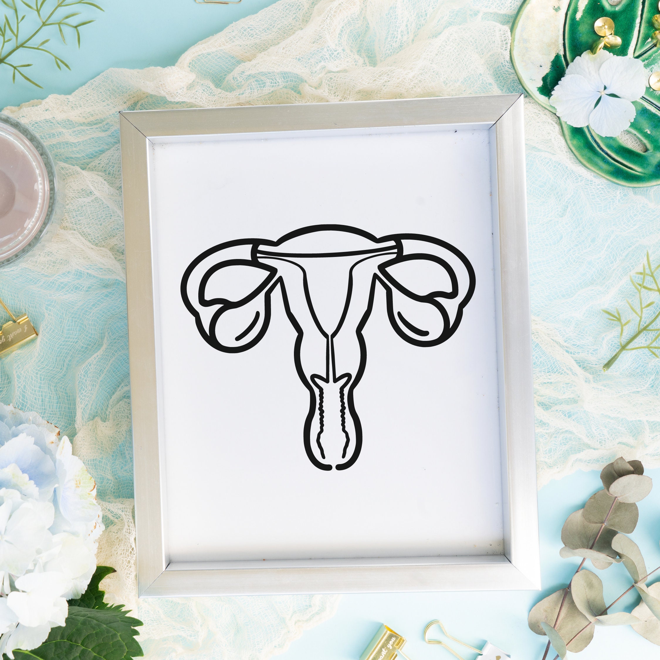 Uterus SVG and PNG Cut Files, Digital Download Bundle - Etsy