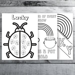 Saint Patricks Day Coloring Page Bundle, Printable Digital Download - Etsy