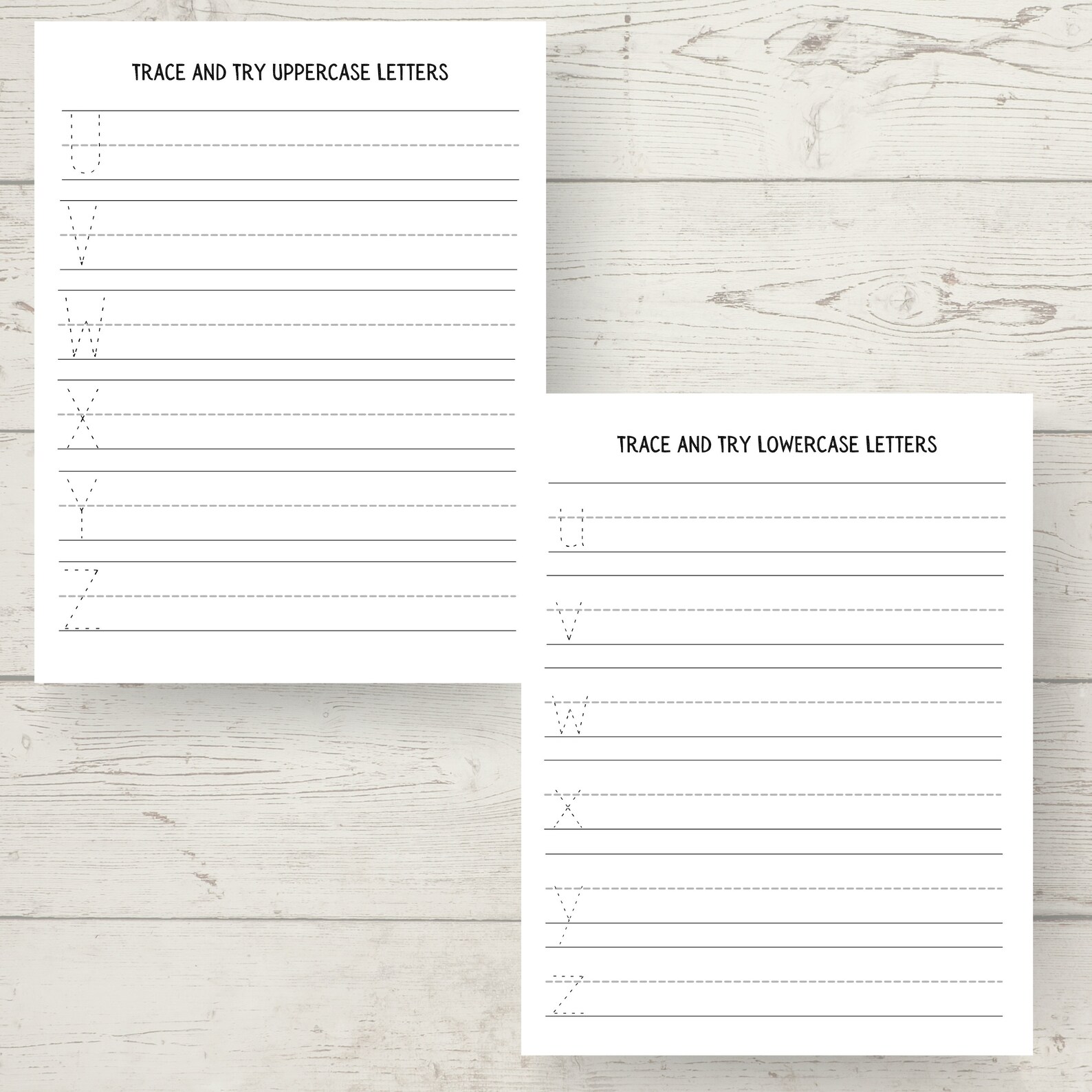 Printable Numbers and Letters Tracing Learning Activity Digital ...