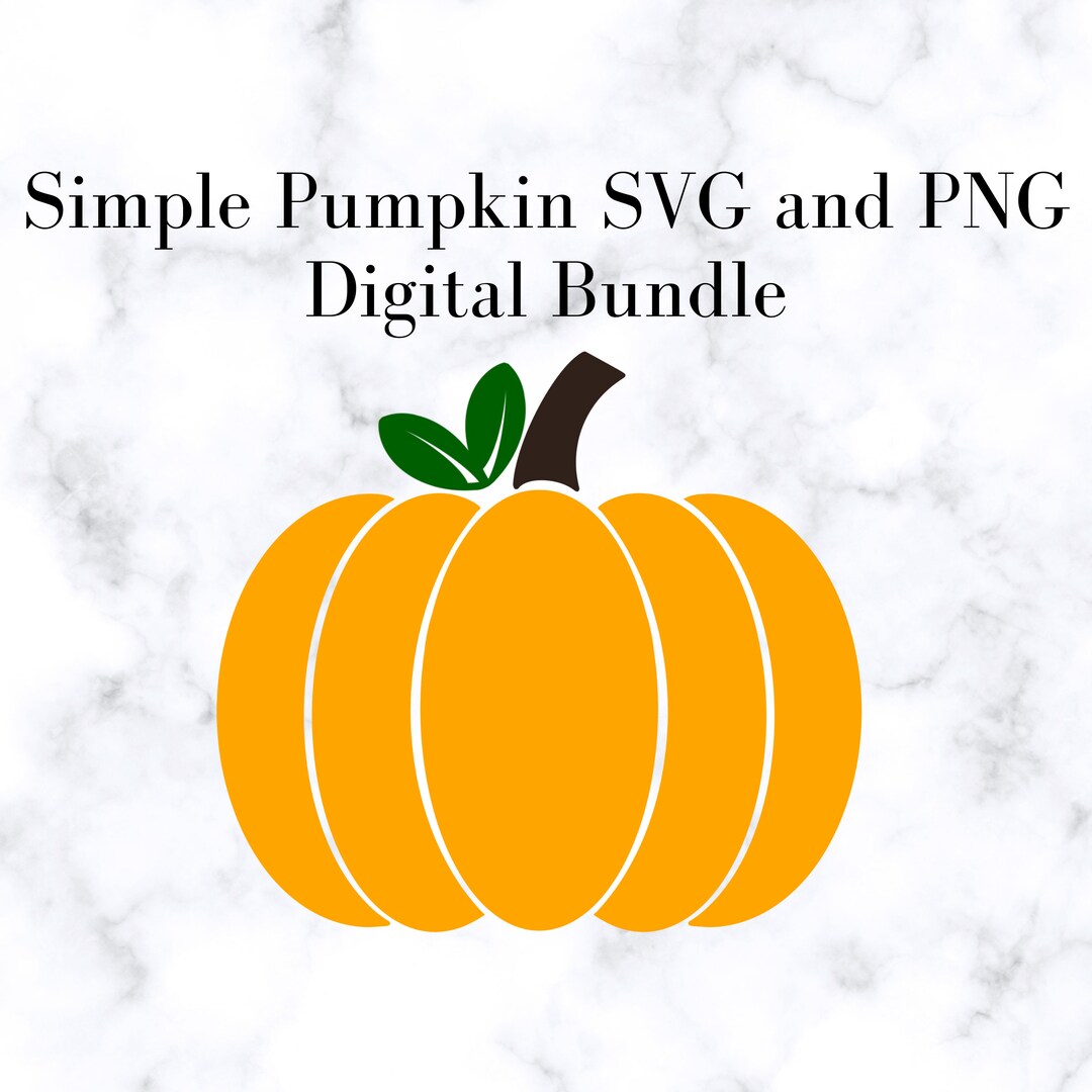 Simple Pumpkin SVG and PNG Cut Files - Etsy