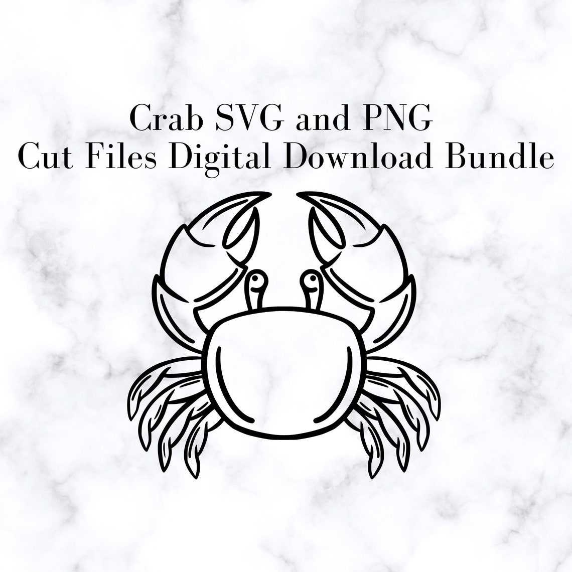 Crab SVG and PNG Cut Files Digital Download Bundle - Etsy