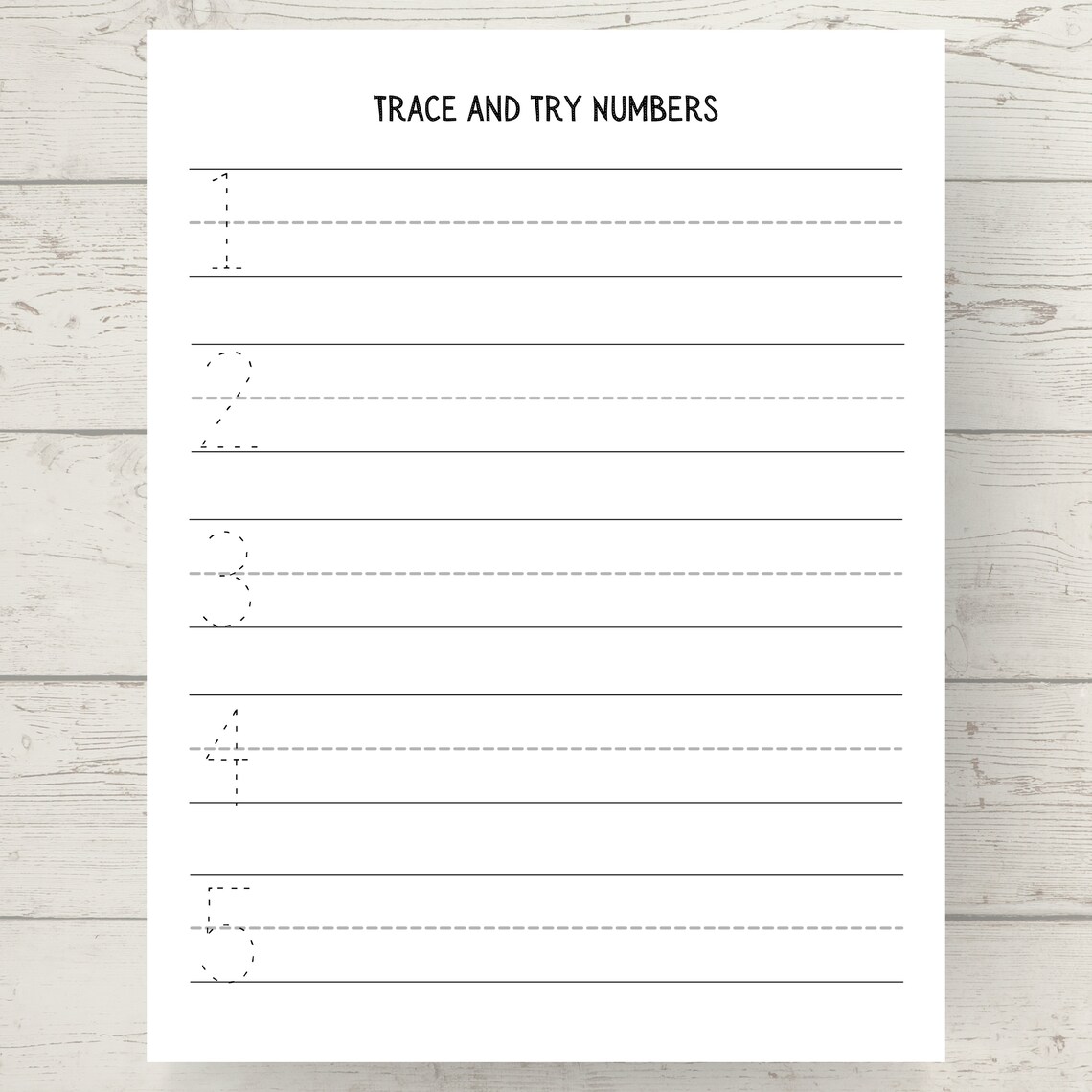 Printable Numbers and Letters Tracing Learning Activity - Etsy