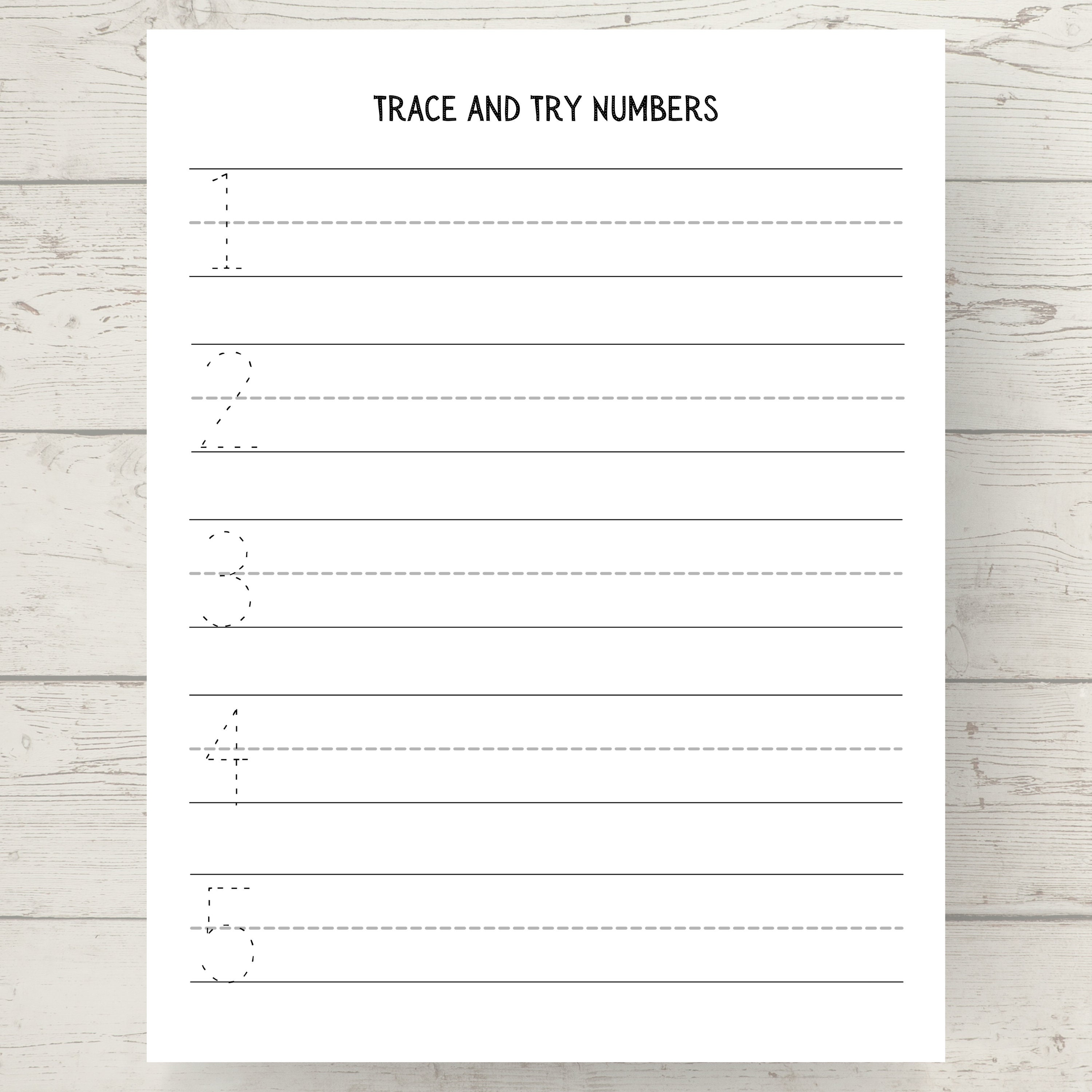 Printable Numbers and Letters Tracing Learning Activity Digital ...