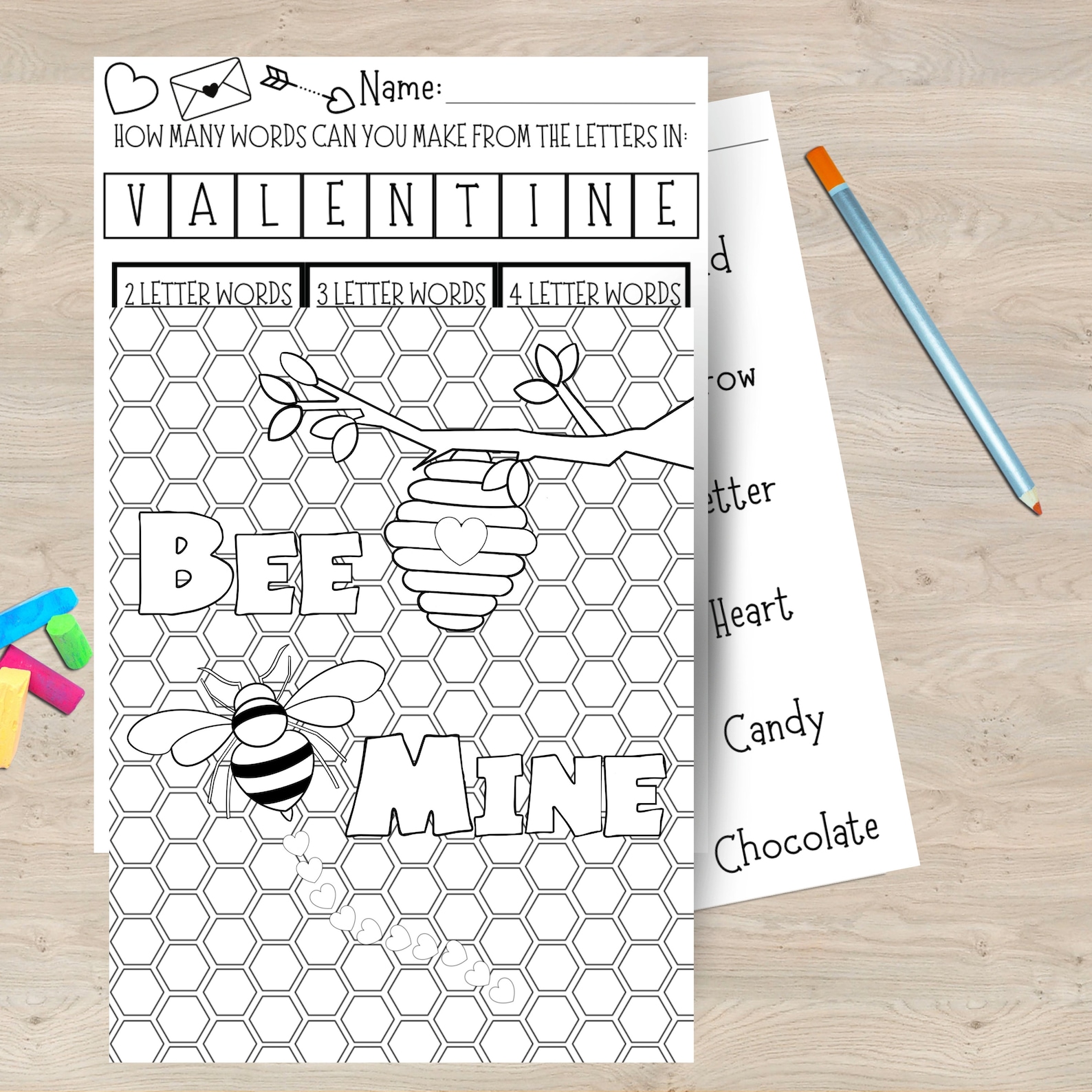 Valentines Day Learning Activity Bundle Printable Digital Download - Etsy