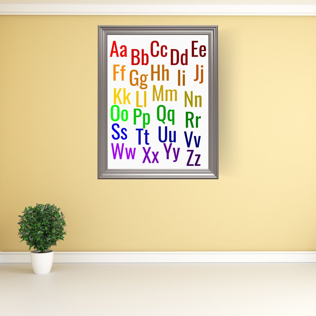 Rainbow Learning Wall Art for Kids Printable Digital Download - Etsy