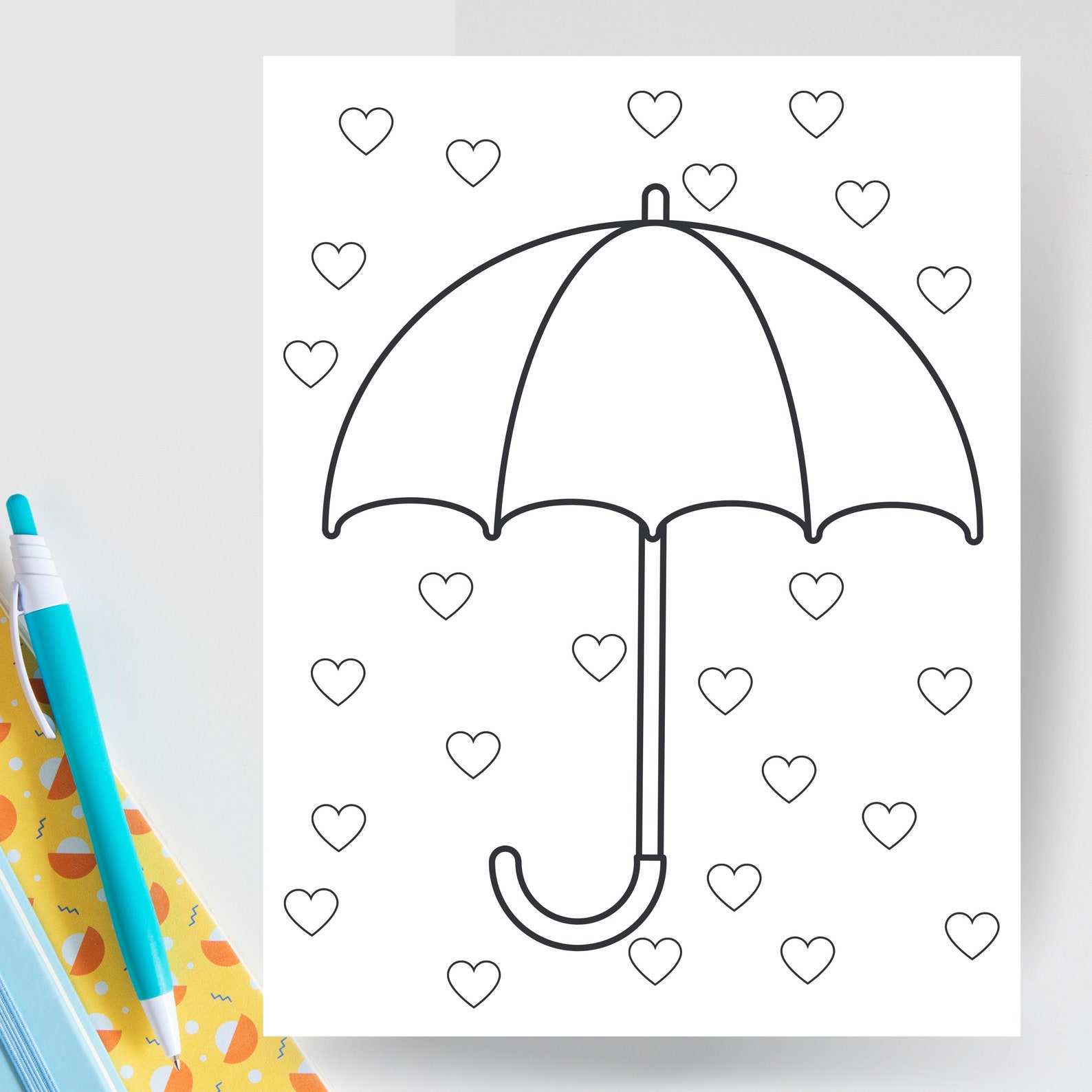 Valentines Day Coloring Pages, Printable Digital Download - Etsy