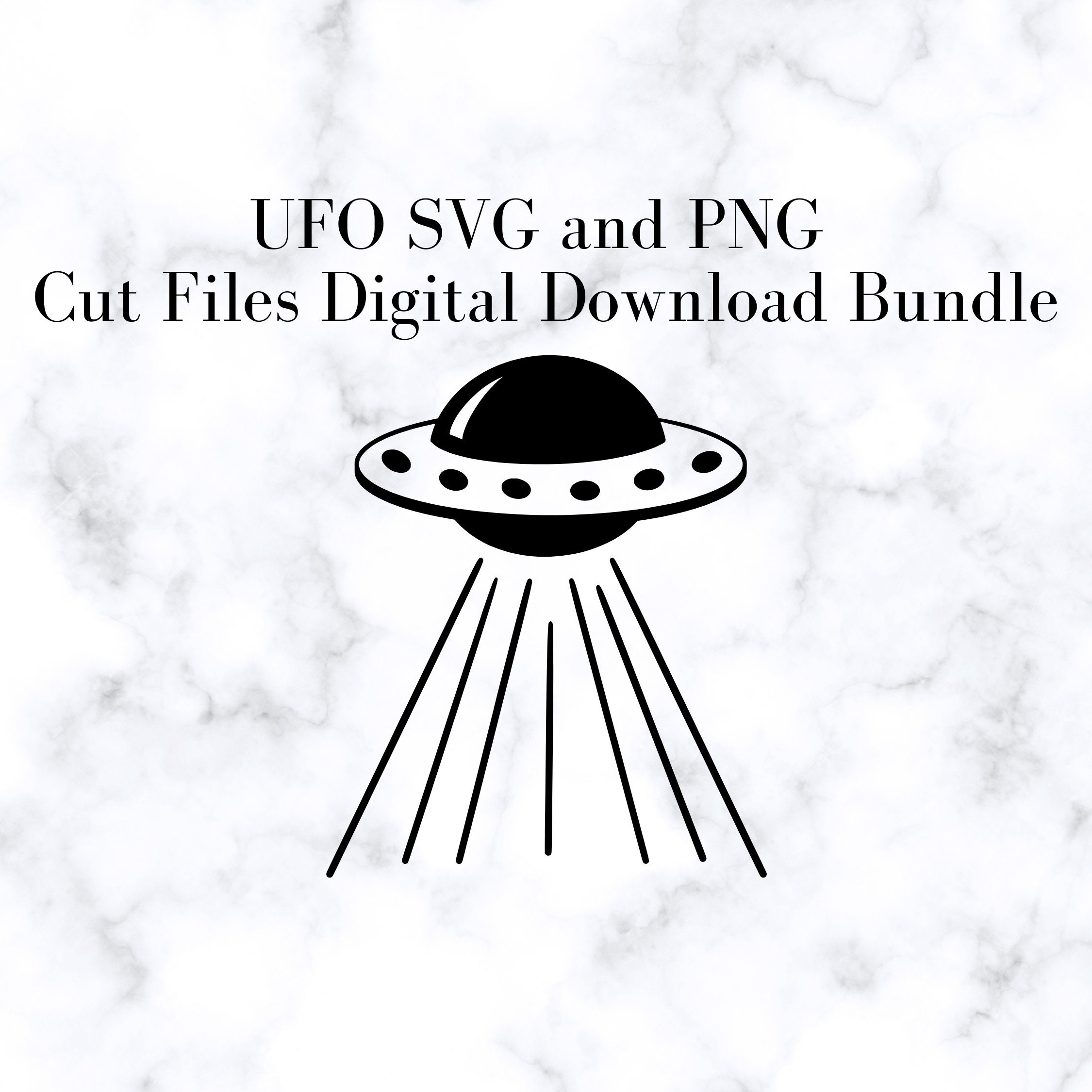 UFO SVG and PNG Cut Files, Digital Download Bundle - Etsy