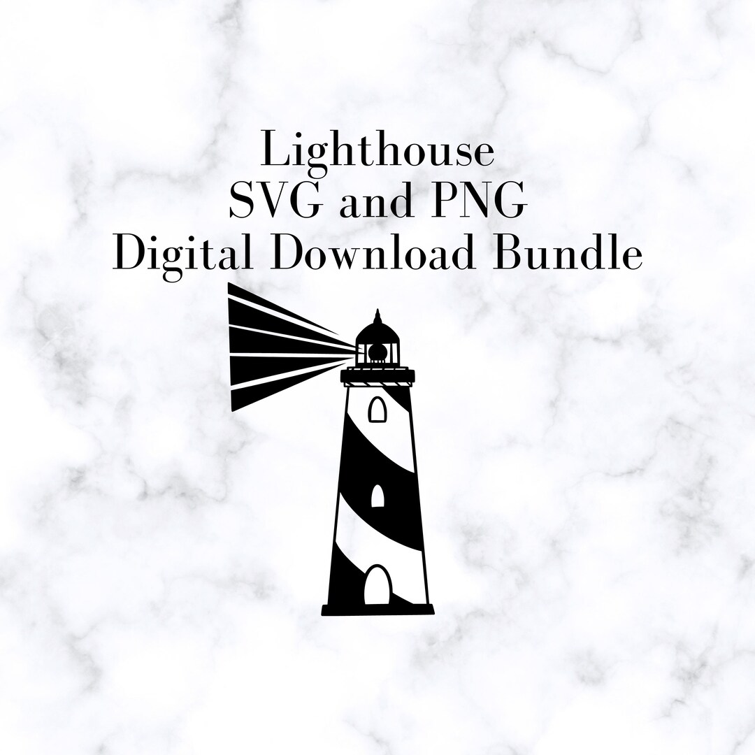 Lighthouse SVG and PNG Cut Files, Digital Download Bundle - Etsy
