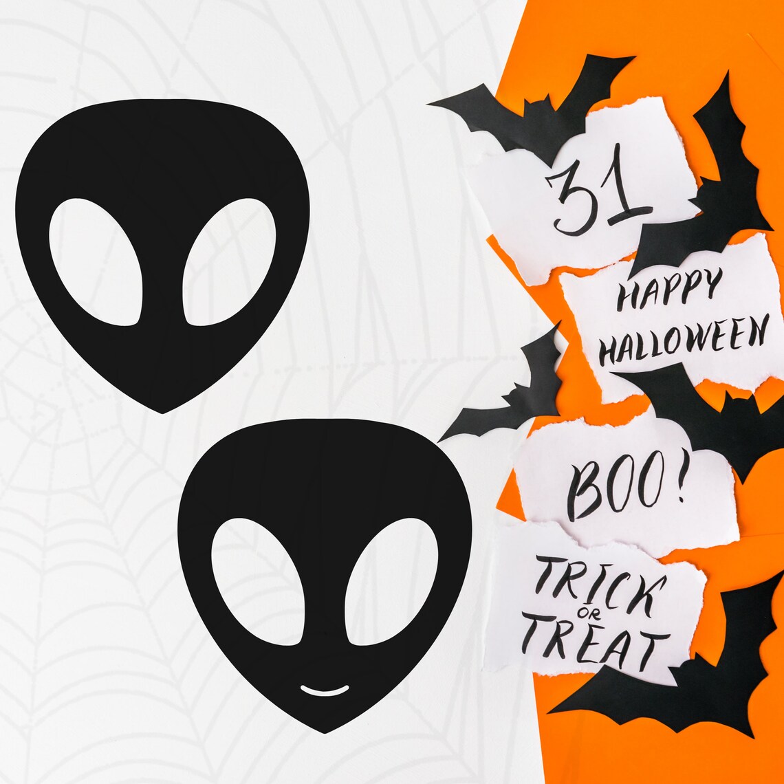 Simple Alien Duo SVG and PNG Cut Files, Digital Download Bundle - Etsy