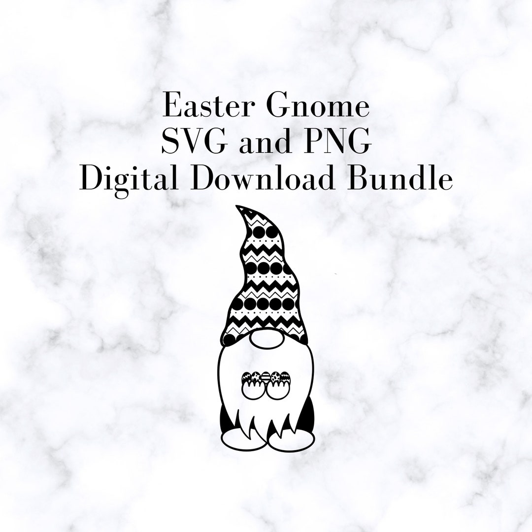 Easter Egg Gnome SVG and PNG Cut Files, Digital Download Clipart Bundle ...