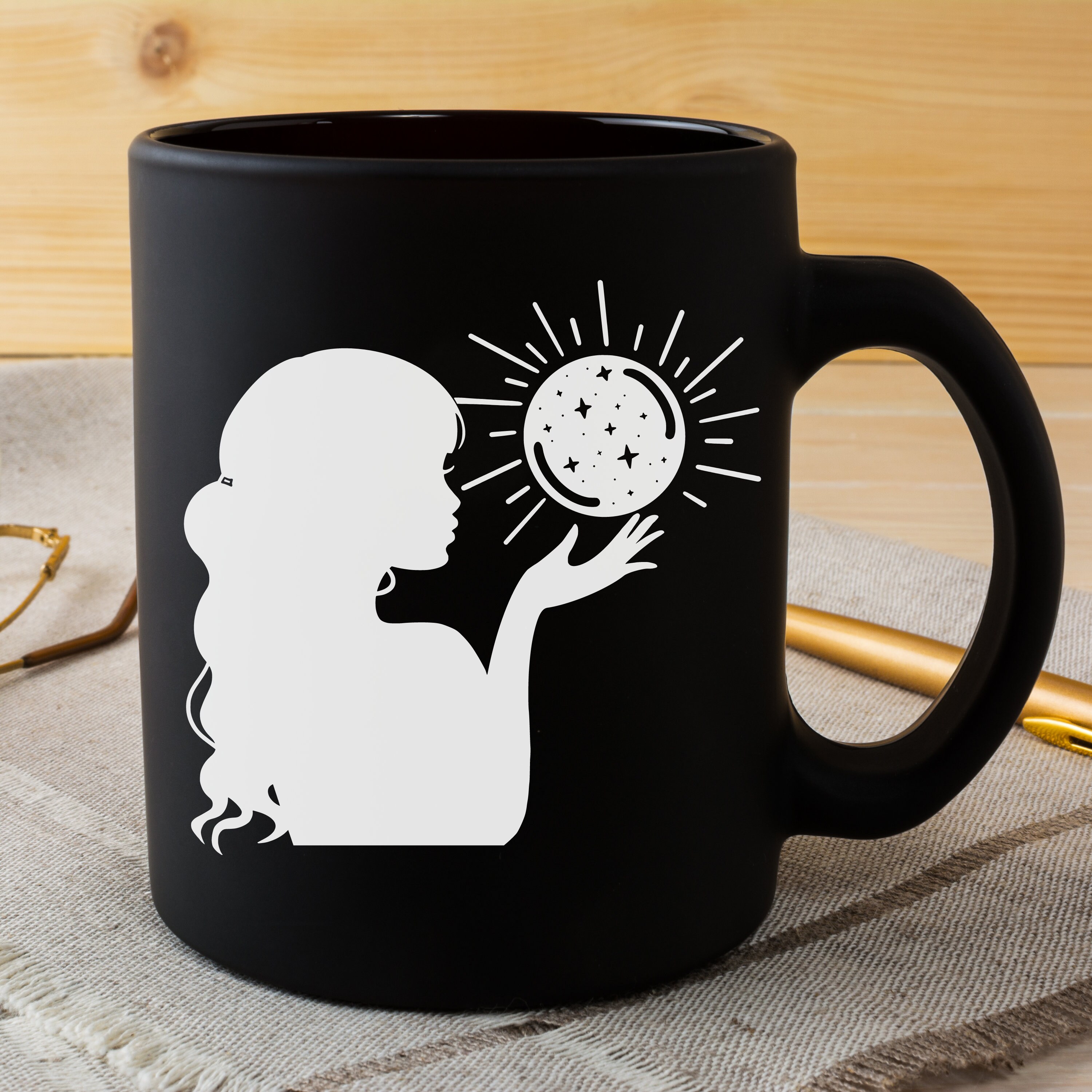 Witch and Crystal Ball SVG and PNG Cut Files, Digital Download Bundle ...