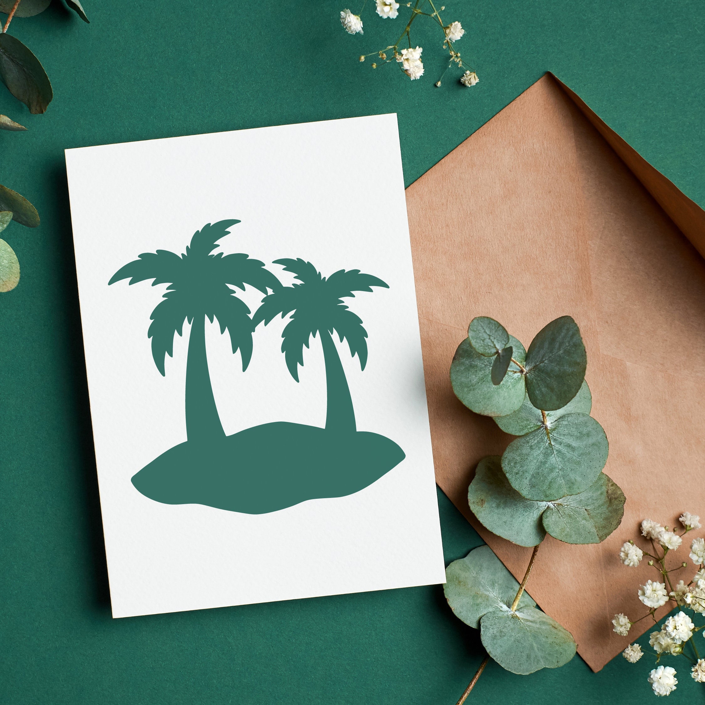 Palm Tree Island SVG and PNG Cut Files Digital Download - Etsy Canada