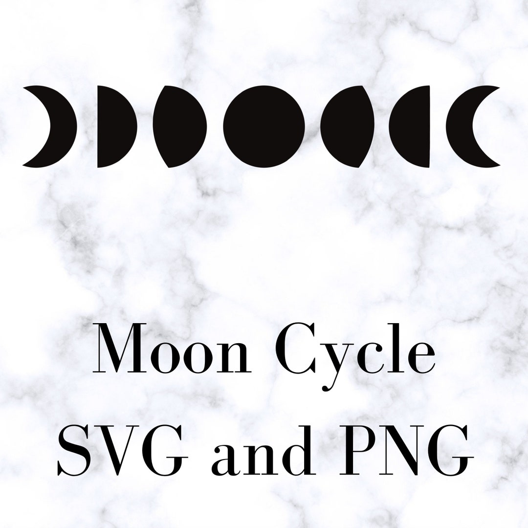 Moon Phase SVG and PNG Bundle - Etsy