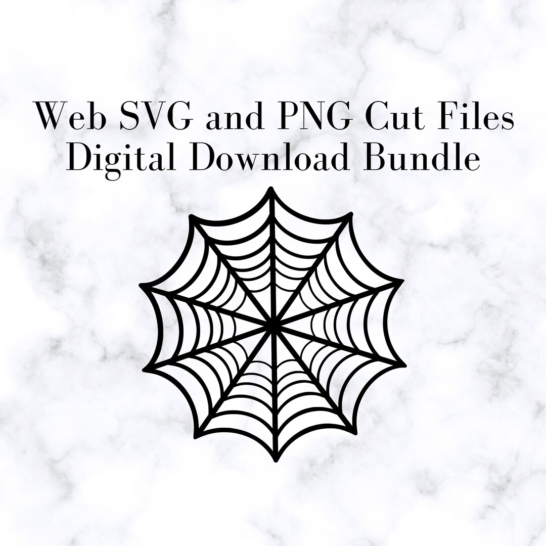 Spider Web SVG and PNG Cut Files, Digital Download Bundle - Etsy