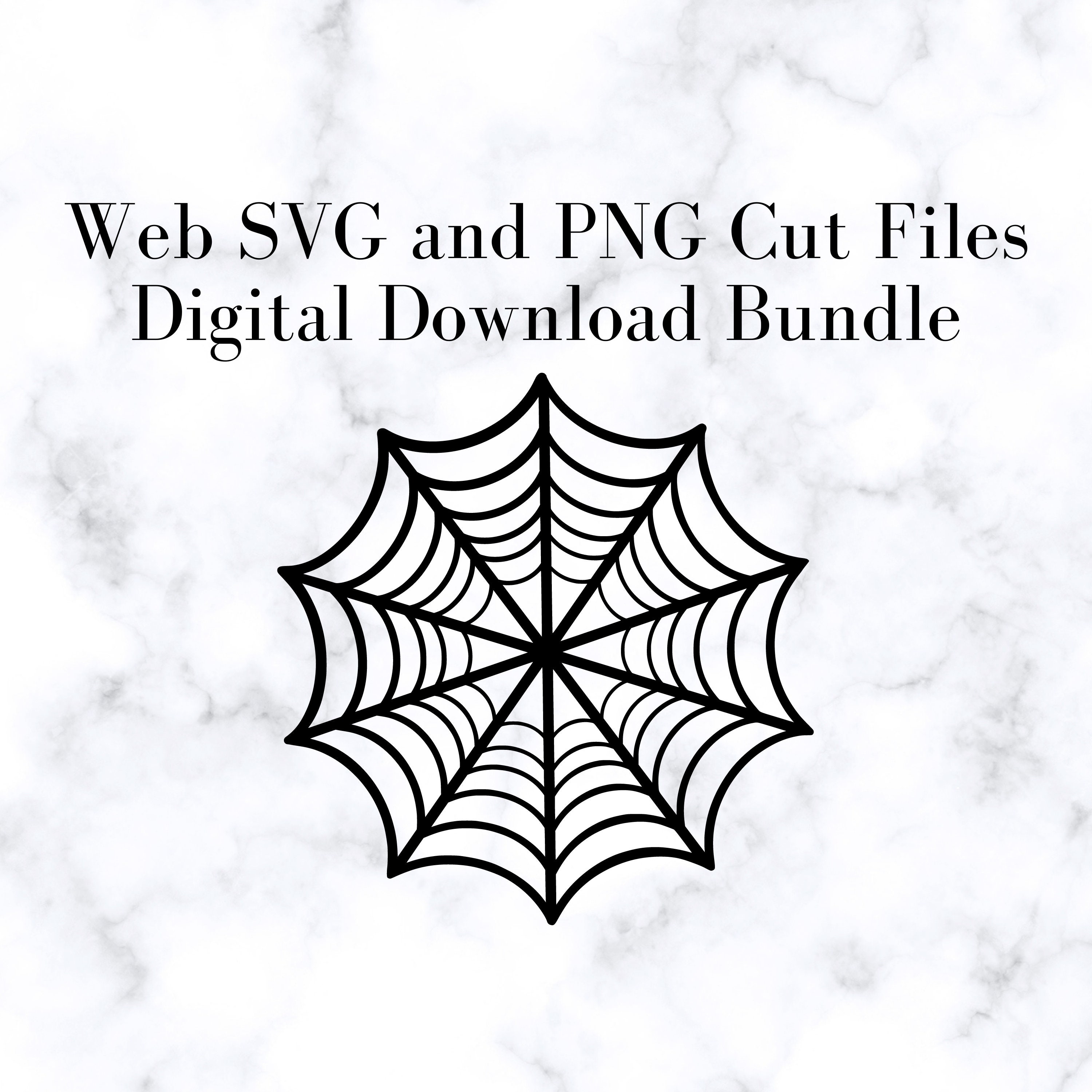 Spider Web SVG and PNG Cut Files, Digital Download Bundle - Etsy